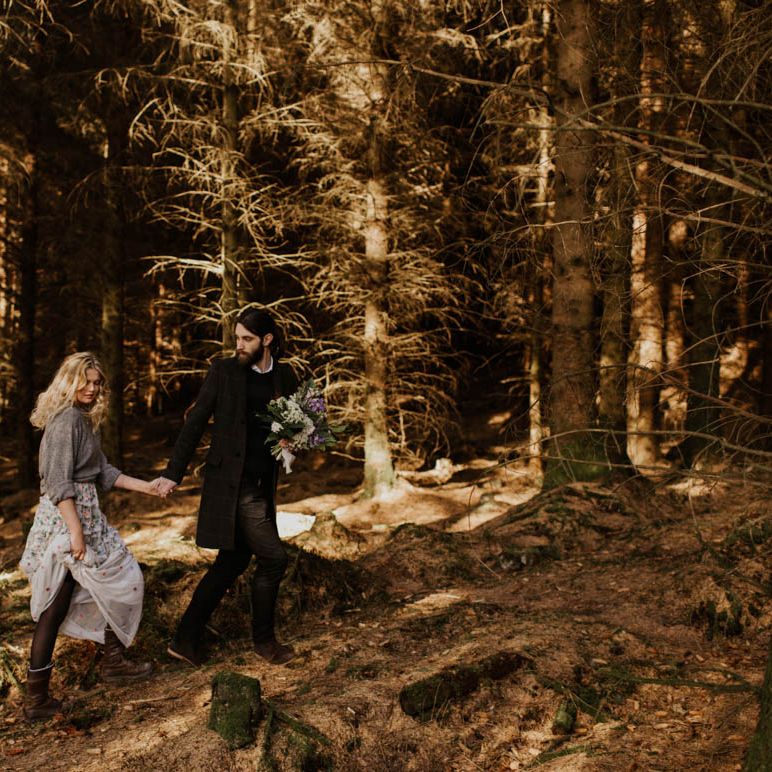 Natural Woodland Highland Bride Inspiration at Loch Lomond, Scotland ...