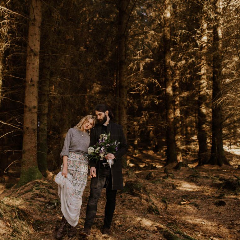 Natural Woodland Highland Bride Inspiration at Loch Lomond, Scotland ...