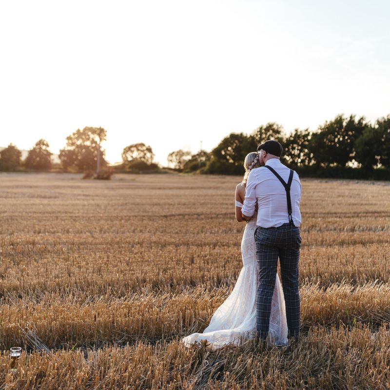 Watters Wtoo Bridal Dress & DIY Decor at Rustic Tithe Barn Wedding