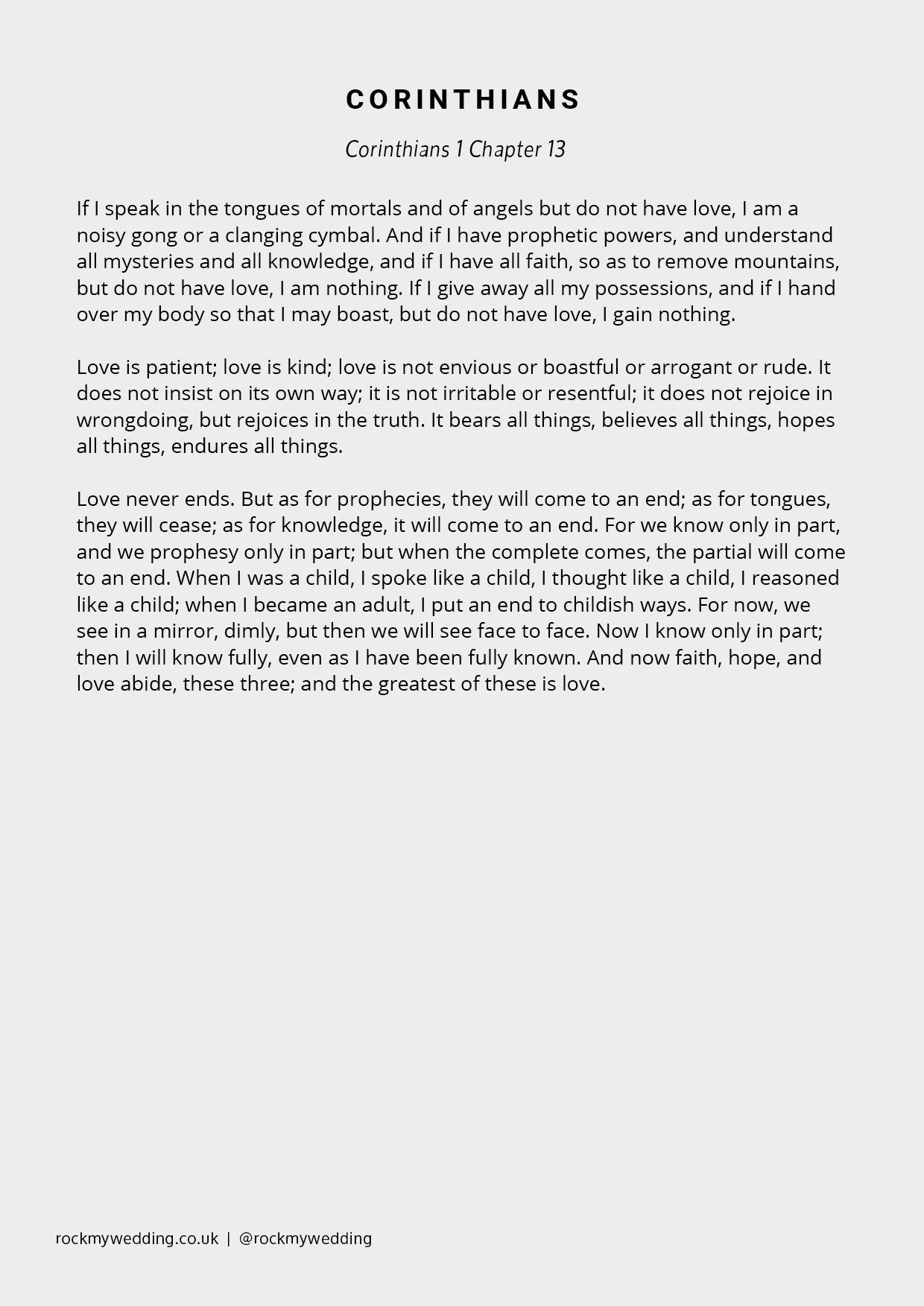 1 corinthians 13 catholic wedding reading 60 photos - Astyledwedding.com