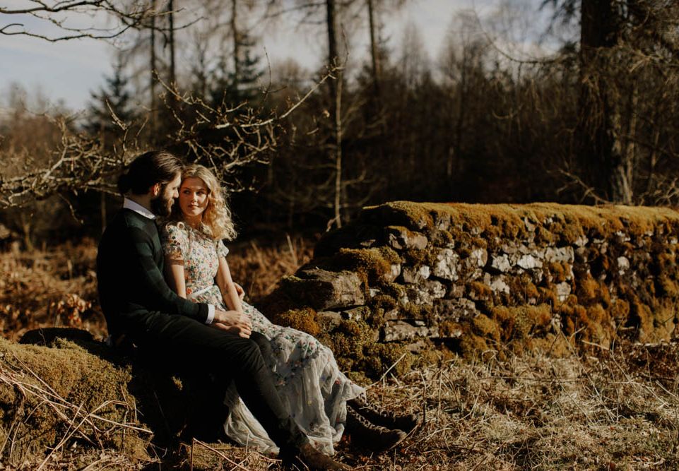 Natural Woodland Highland Bride Inspiration at Loch Lomond, Scotland ...