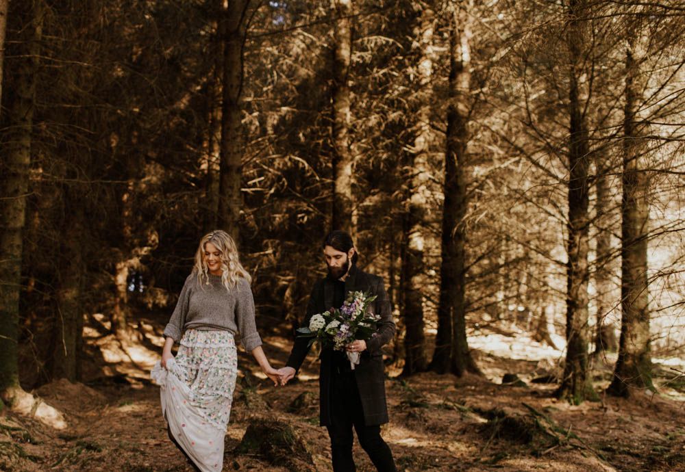 Natural Woodland Highland Bride Inspiration at Loch Lomond, Scotland ...