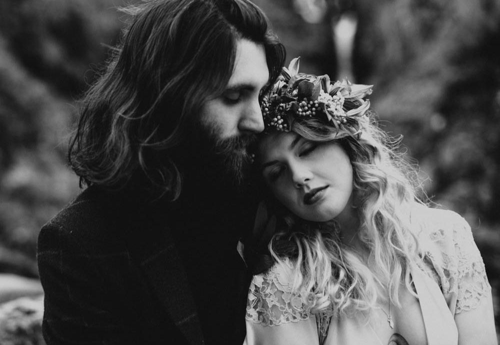 Natural Woodland Highland Bride Inspiration at Loch Lomond, Scotland ...