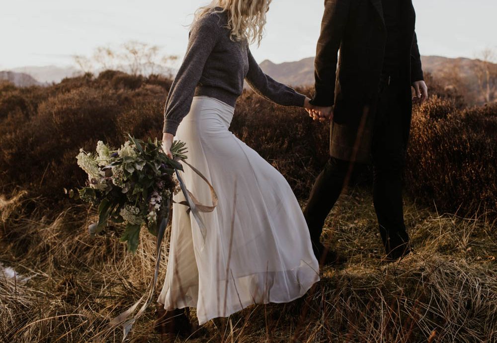 Natural Woodland Highland Bride Inspiration at Loch Lomond, Scotland ...