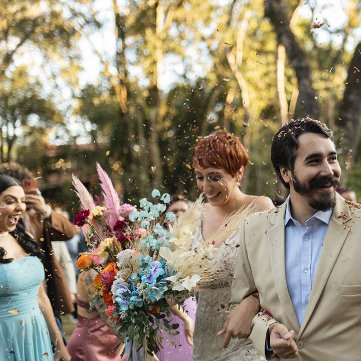 Disco Villa Mandacarú Wedding With Funky Dinosaur & Capybara Decorations