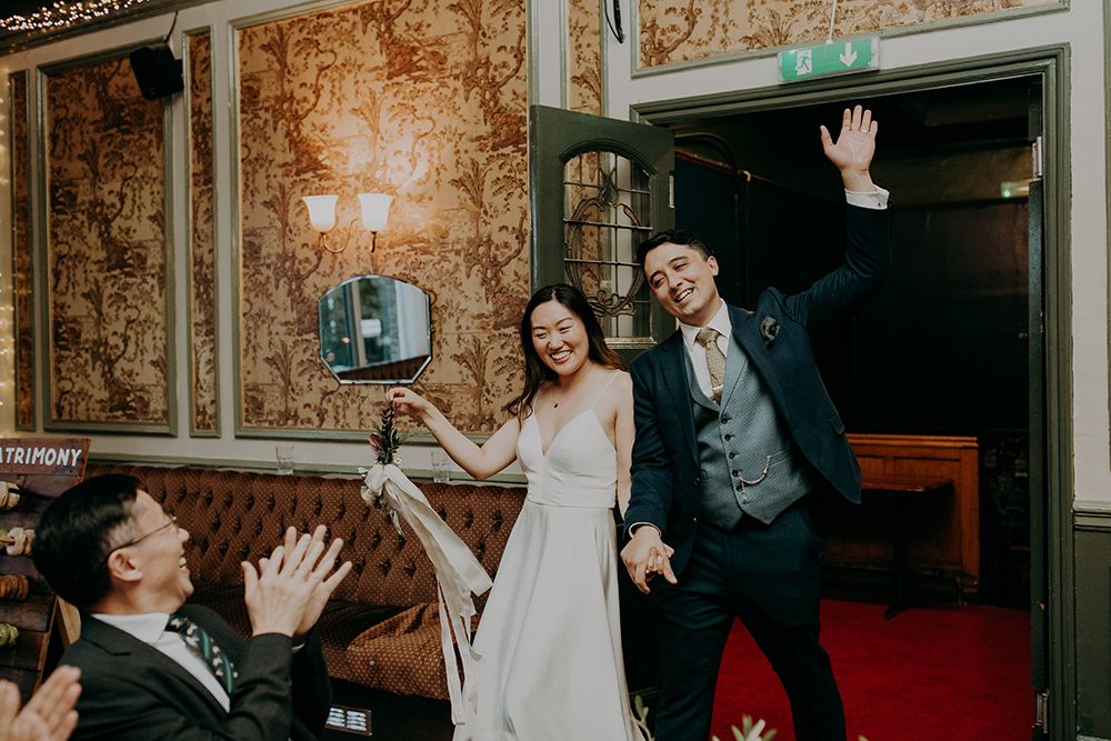 Balham Bowls Club Wedding with DIY Doughnut Wall and Retro Games