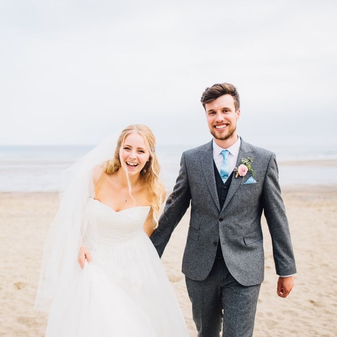 Pastel Wedding in Cornwall with Benjamin Roberts Bridal Gown