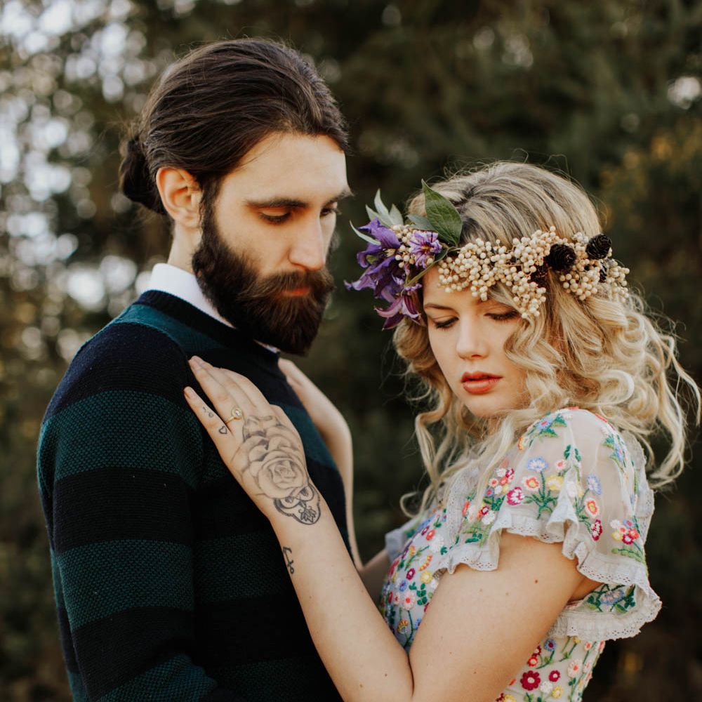 Natural Woodland Highland Bride Inspiration at Loch Lomond, Scotland ...