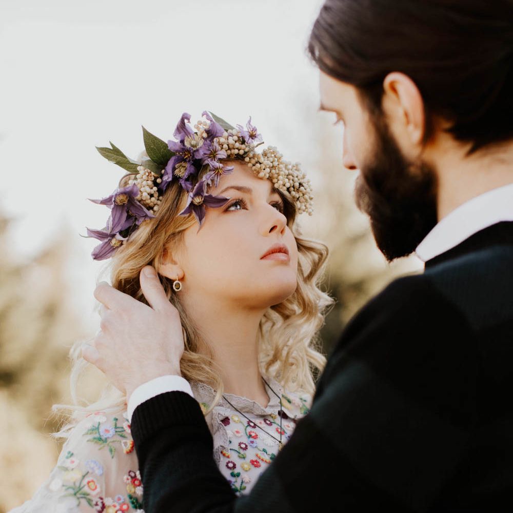 Natural Woodland Highland Bride Inspiration at Loch Lomond, Scotland ...