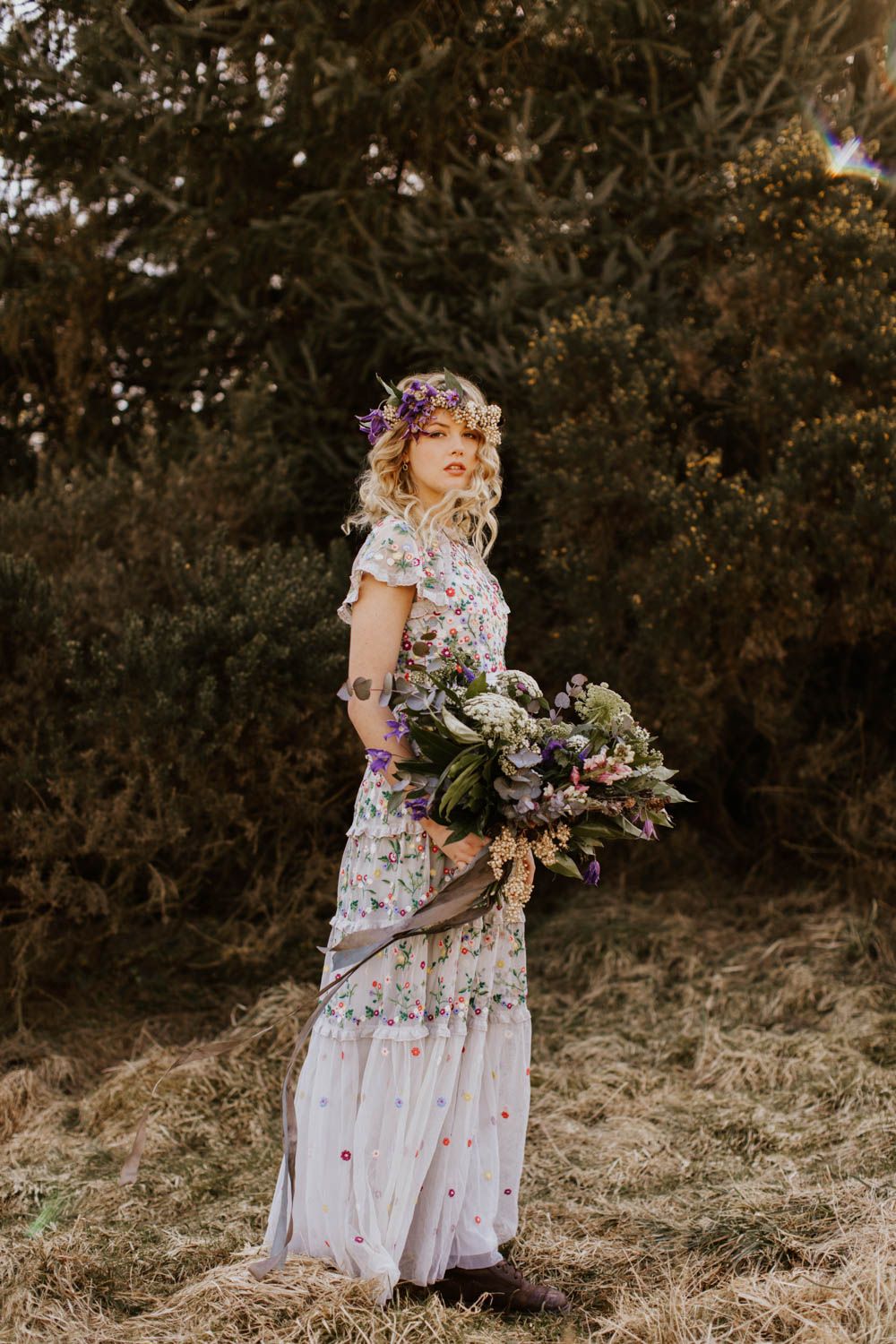 Natural Woodland Highland Bride Inspiration at Loch Lomond, Scotland ...