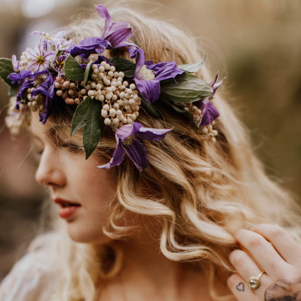 Natural Woodland Highland Bride Inspiration at Loch Lomond, Scotland ...