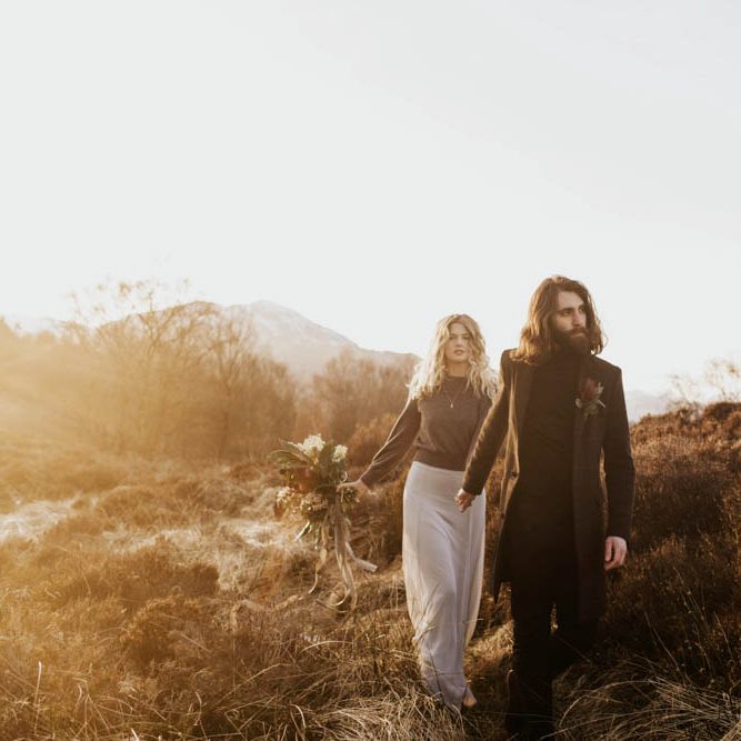 Natural Woodland Highland Bride Inspiration at Loch Lomond, Scotland ...