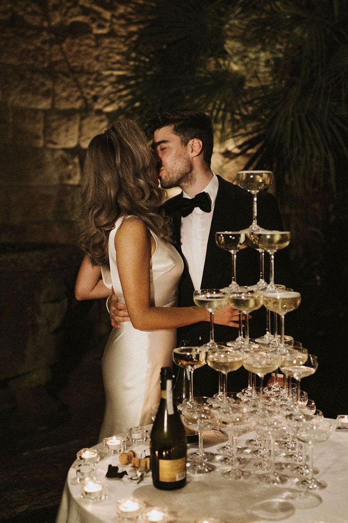Champagne Tower Inspiration - Rock My Wedding
