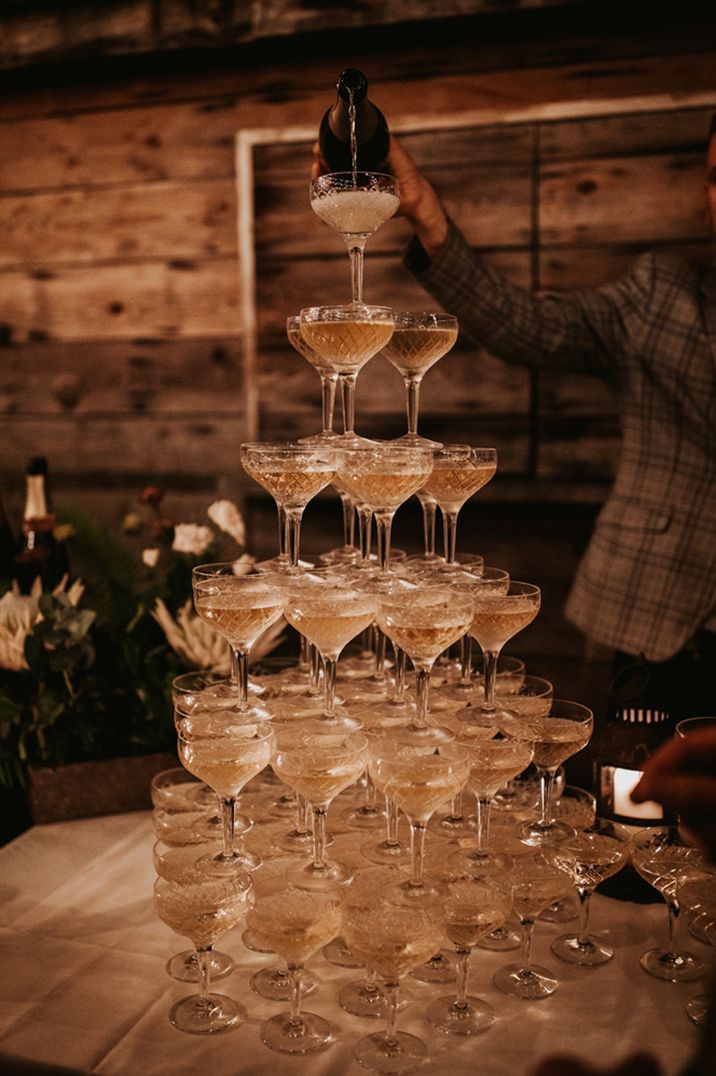 Champagne Tower Inspiration - Rock My Wedding