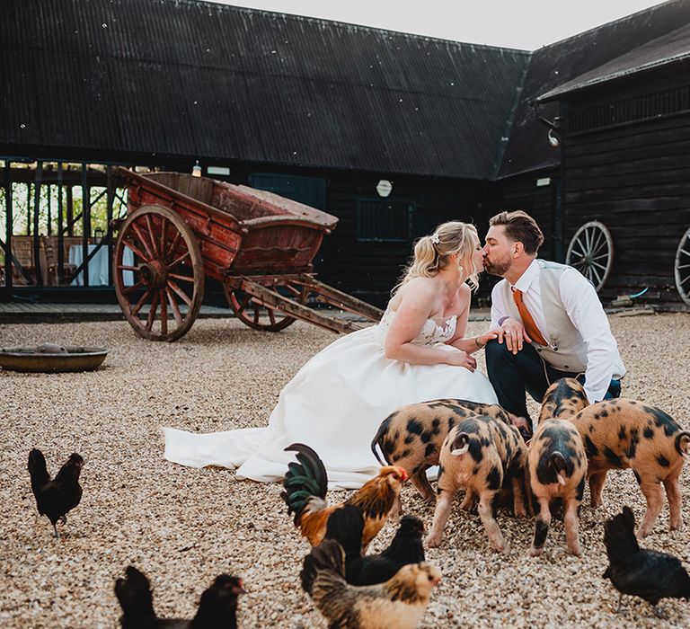 Rustic South Farm Wedding With Disco Twist & Lilac and Peach Colour Scheme