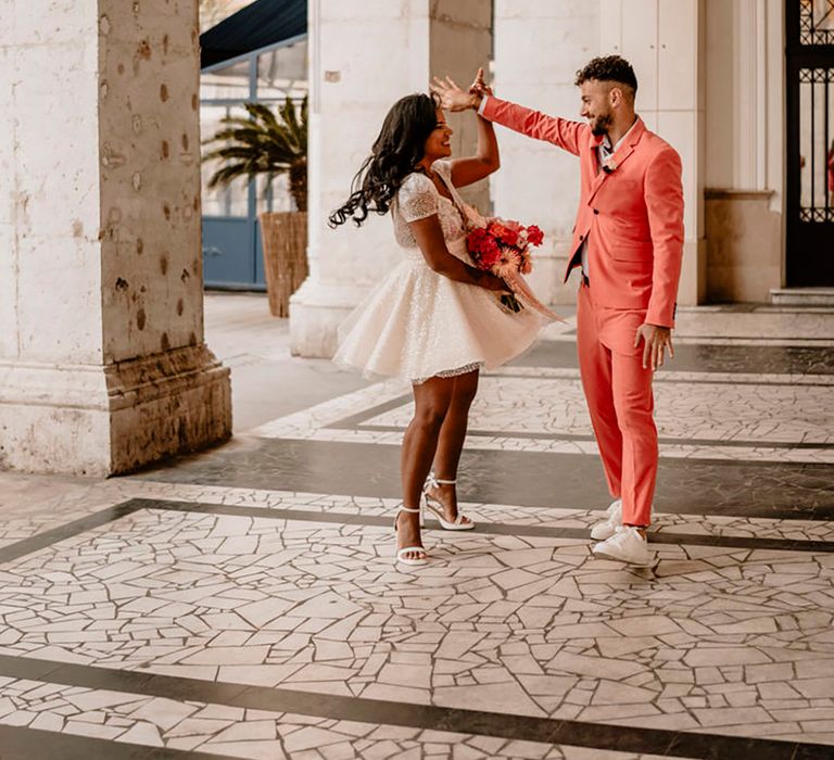 25 Best Colourful Wedding Suits for Brides, Grooms & Guests