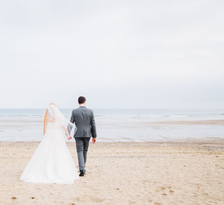 Pastel Wedding in Cornwall with Benjamin Roberts Bridal Gown