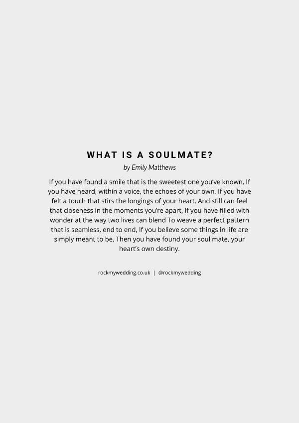 What Is A Soulmate by Emily Matthews Wedding Reading